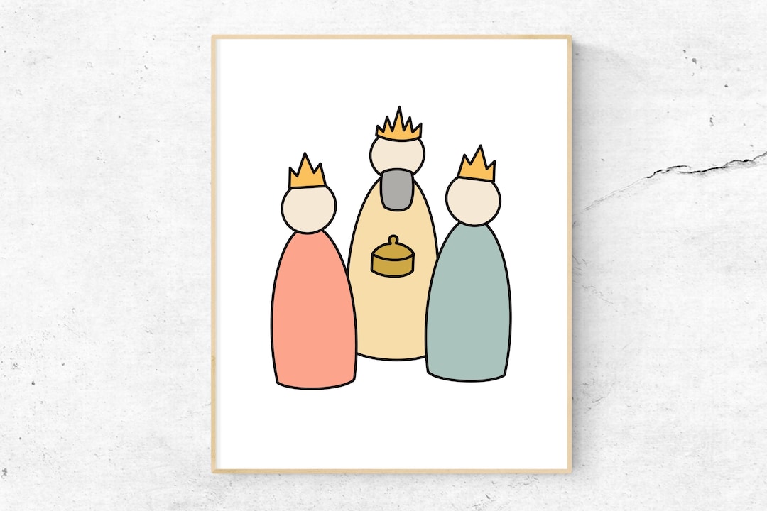 Printable the Three Wise Men Wall Art, Christmas Christian Decor, Boho ...