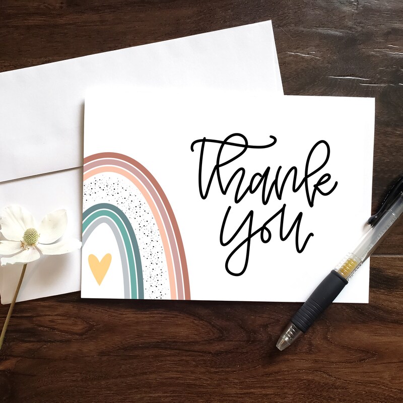 Boho Thank You Cards - Etsy