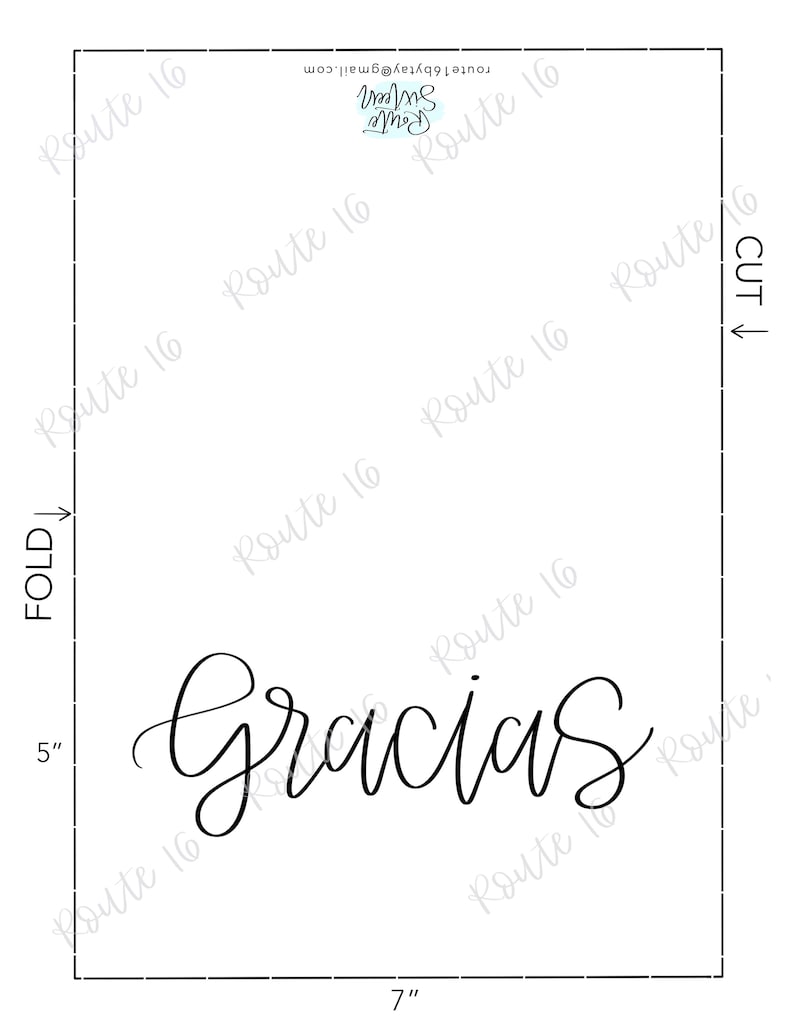 Printable Gracias Card, Gracias Card, Instant Download Thank You Card ...