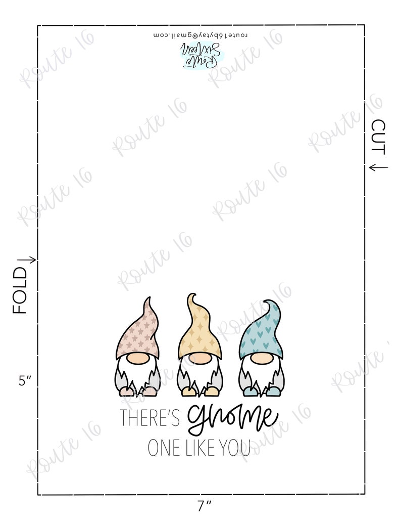 Theres Gnome One Like You Card Garden Gnome Printable - Etsy