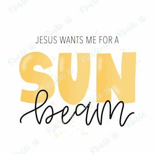 Jesus Wants Me for A Sunbeam Printable Wall Art, LDS Primary Quote ...