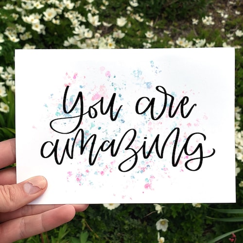 Printable You Are Amazing Card Thinking of You Card Congrats - Etsy