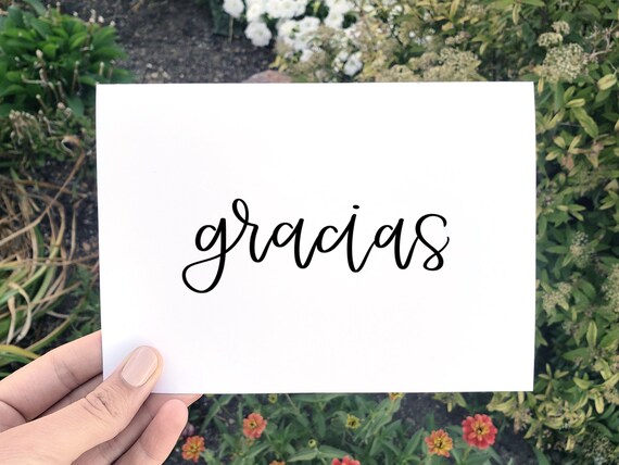 Printable Gracias Card Gracias Card Instant Download Thank | Etsy
