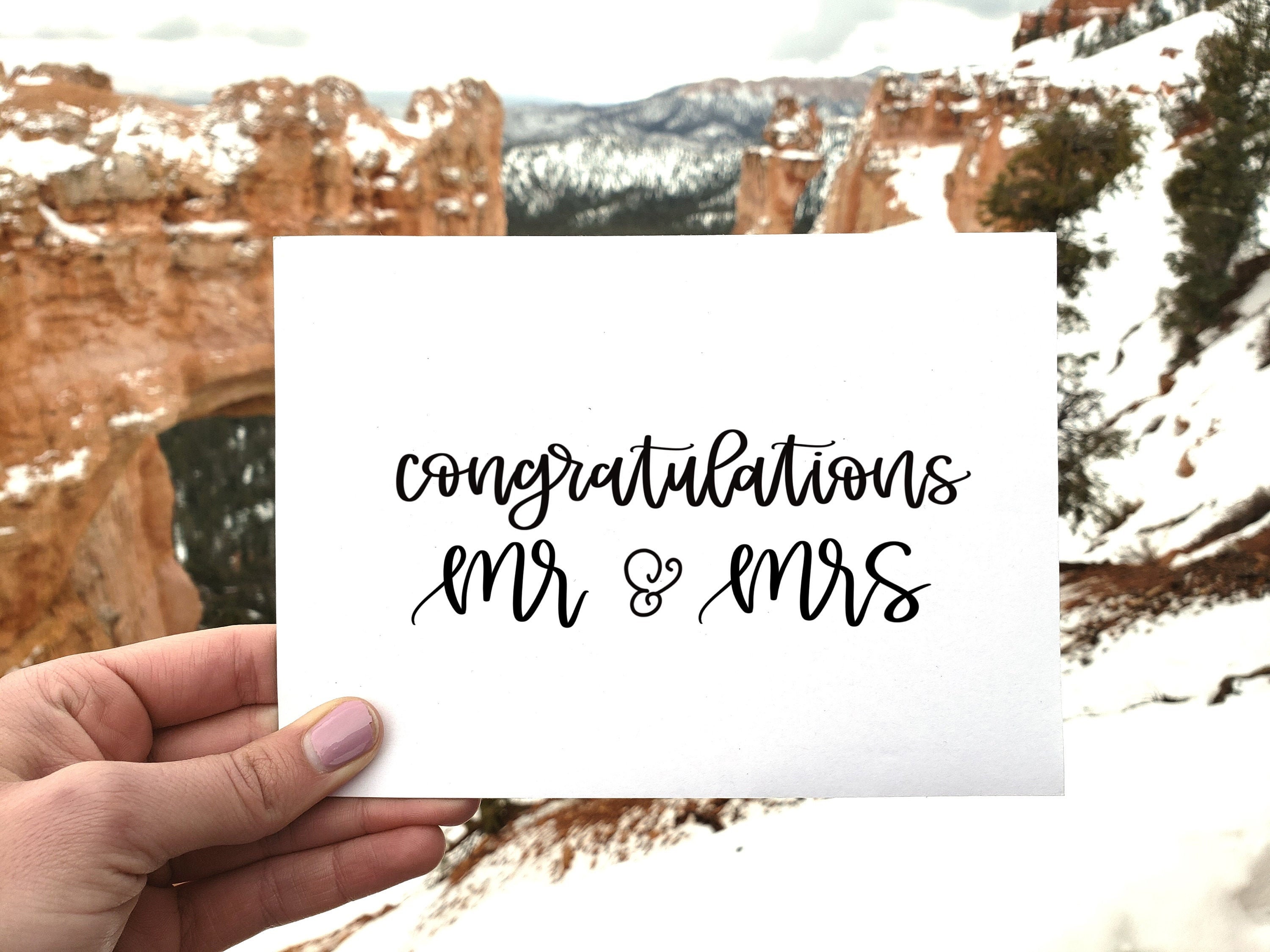 Printable Wedding Congratulations Card, Mr and Mrs Card, Minimalist ...
