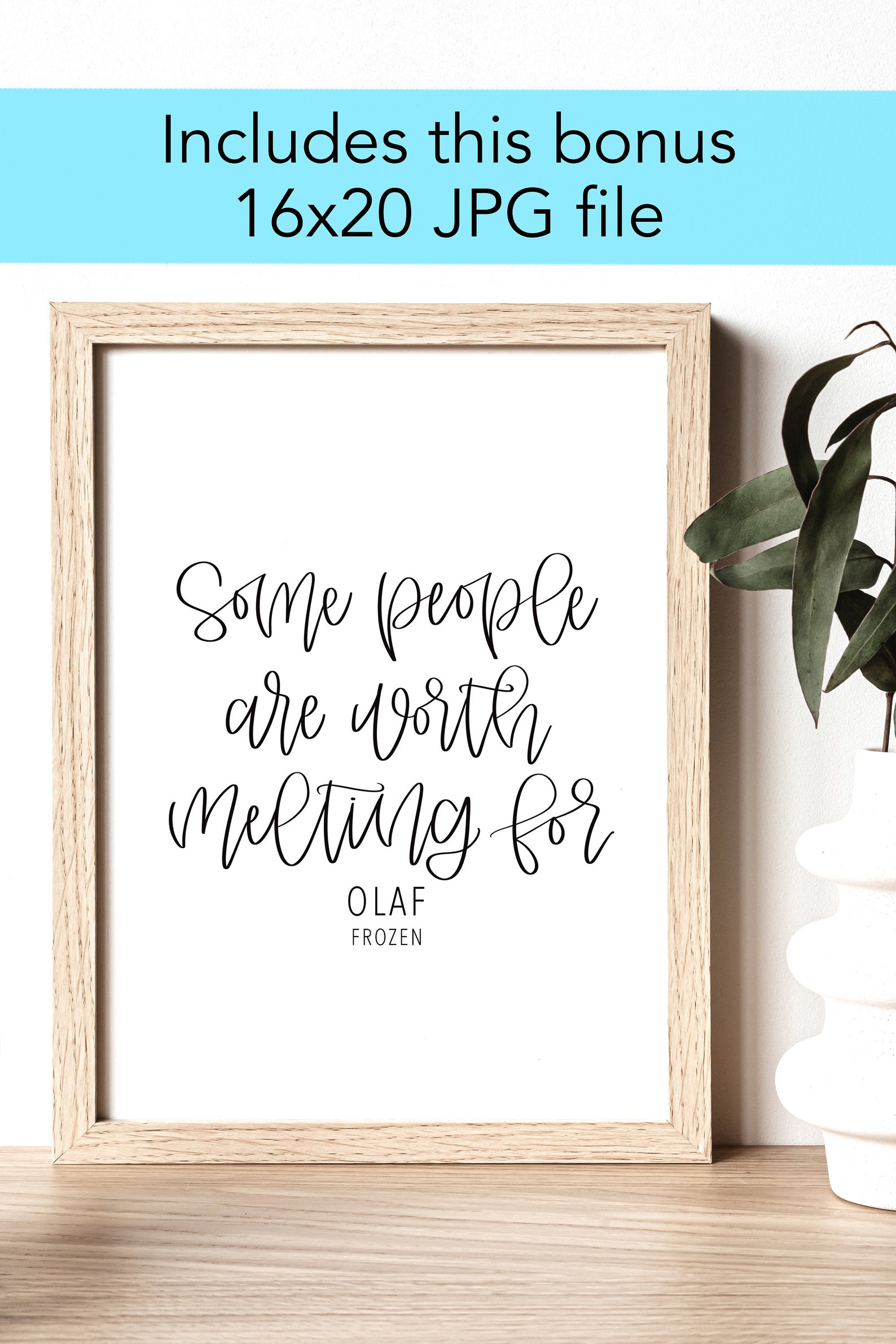 Some People Are Worth Melting for Quote Print, Olaf Wall Art, Frozen ...