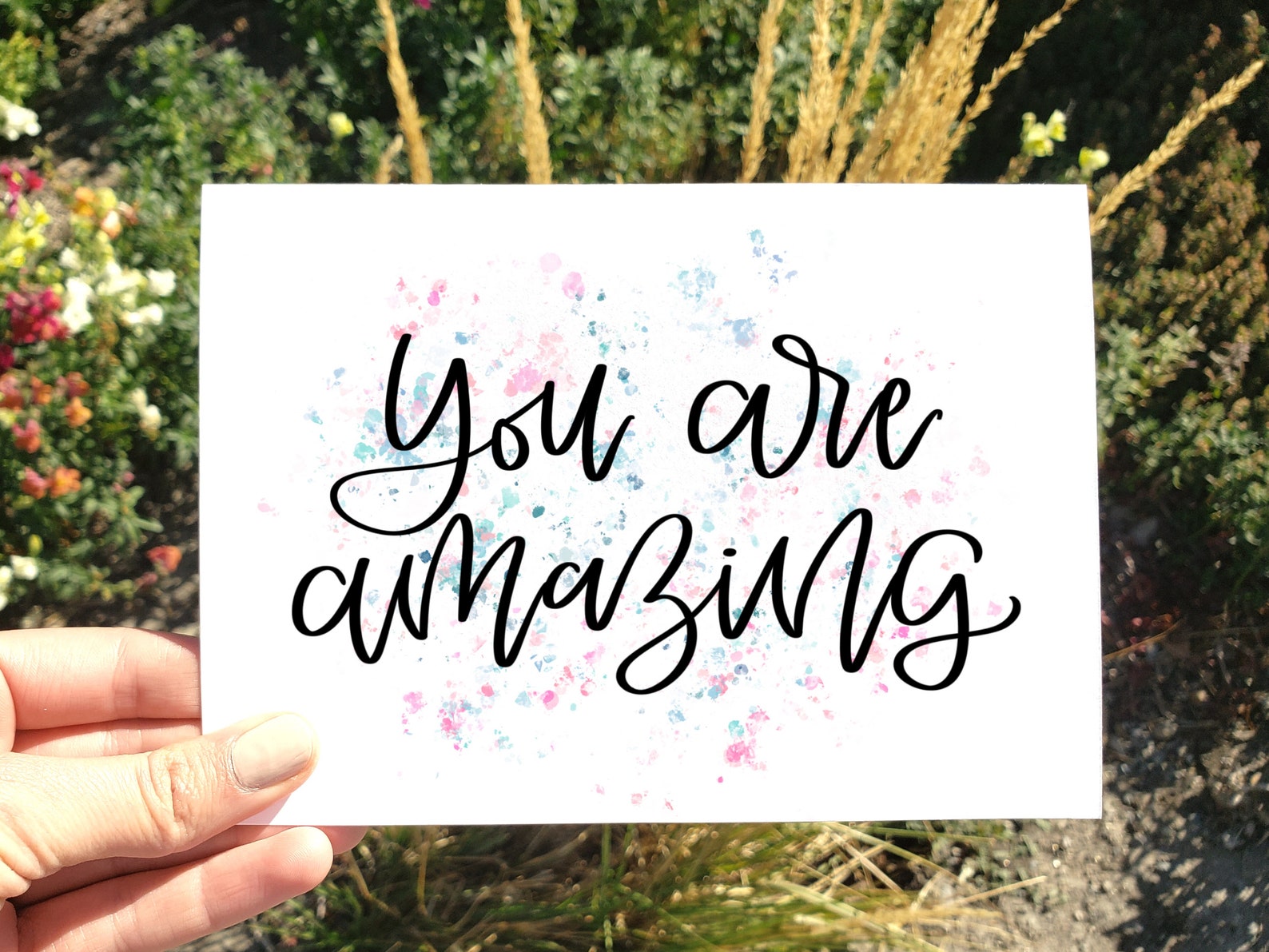 Printable You Are Amazing Card Thinking of You Card Congrats - Etsy