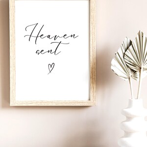 Printable Christian Wall Art, Heaven Sent Print, Christian Printable ...