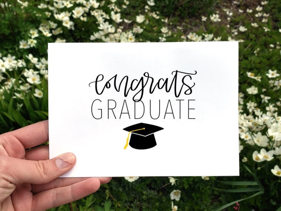 Congrats Graduate Card Instant Download Graduation Card - Etsy