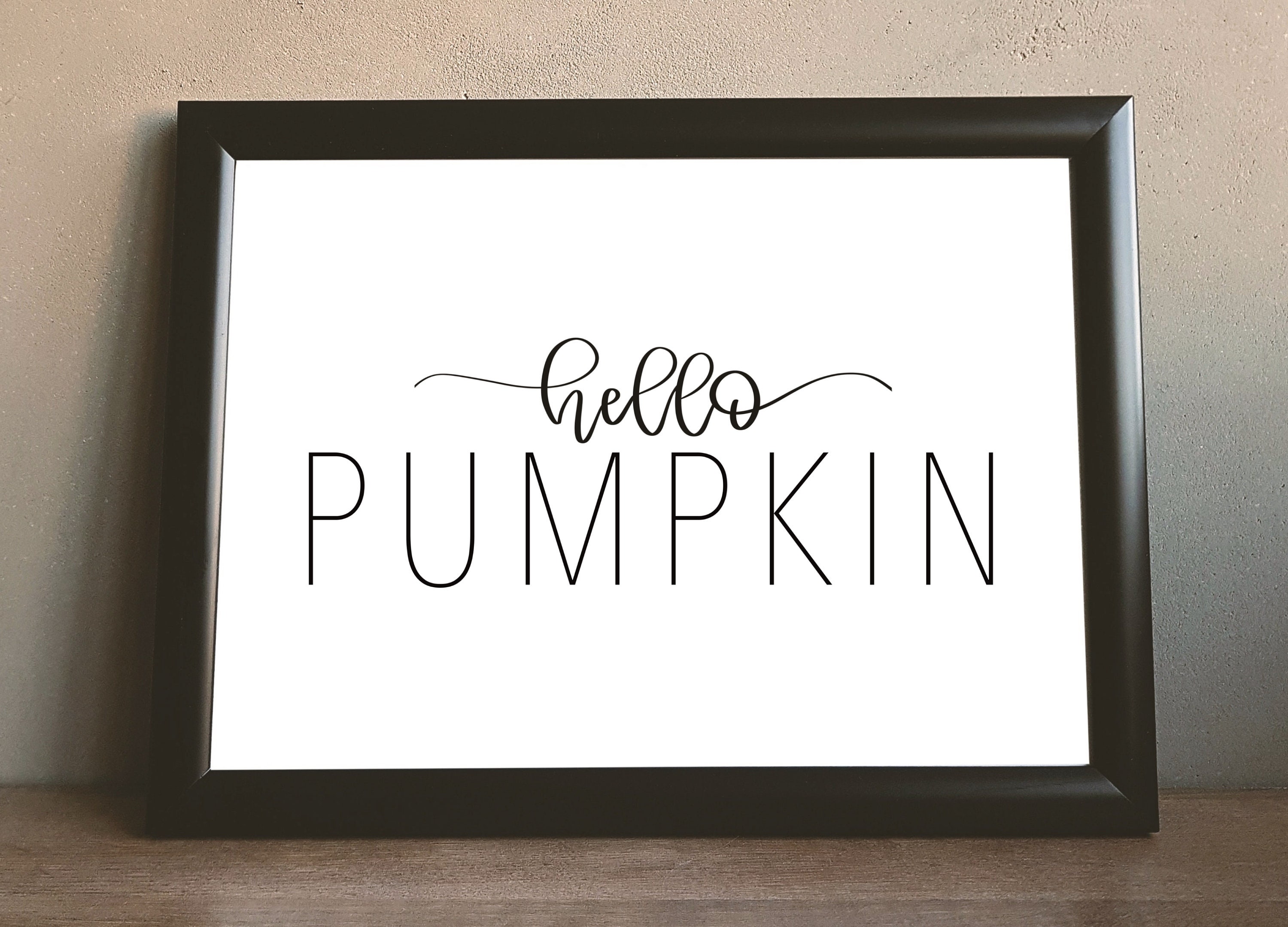 Hello Pumpkin Printable Wall Art, Fall Wall Decor, Fall Decor, Fall ...