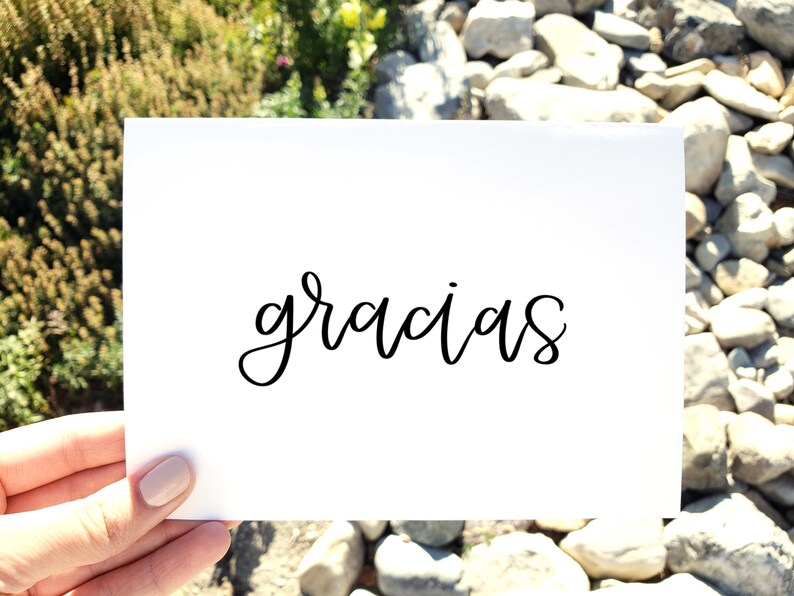 Printable Gracias Card Gracias Card Instant Download Thank | Etsy