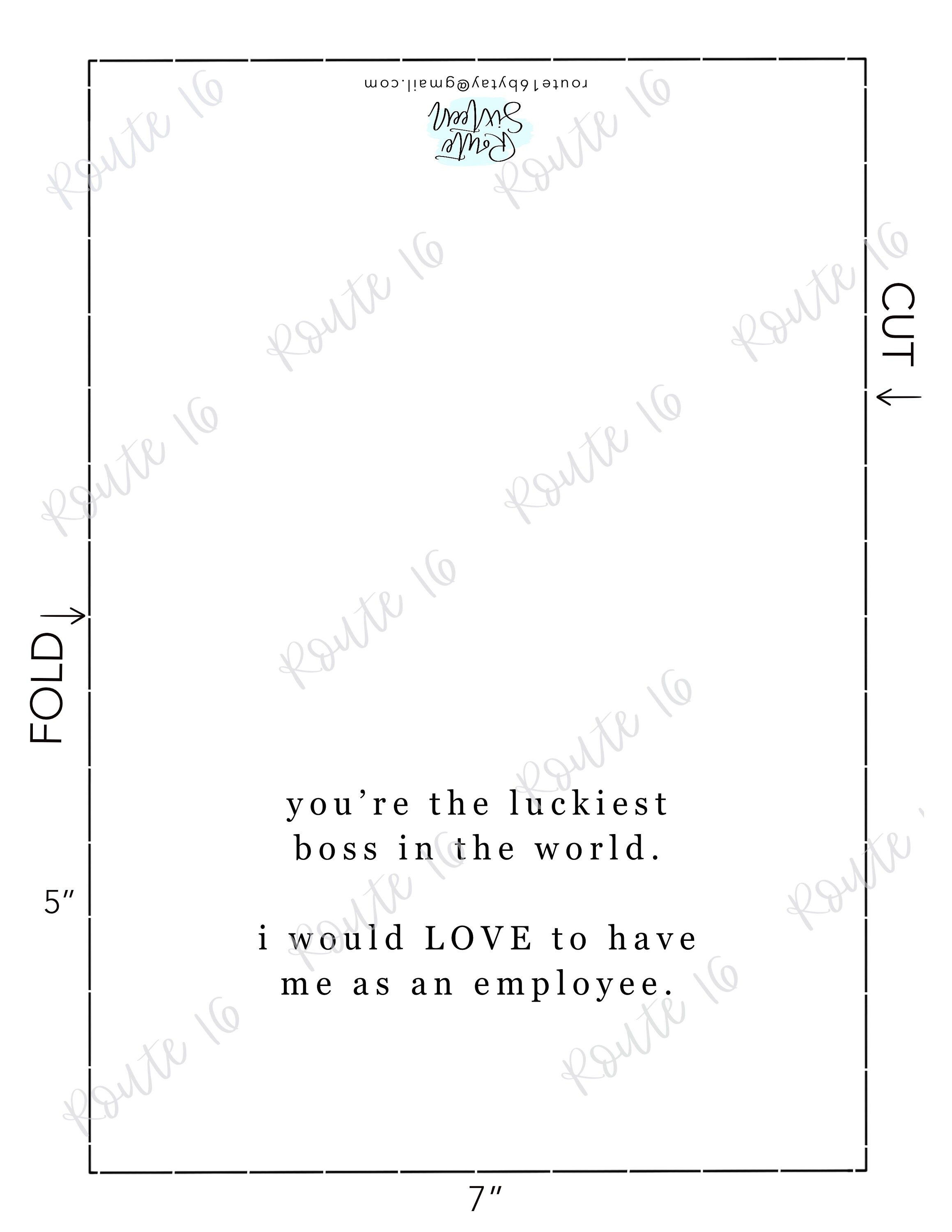 Printable You're the Luckiest Boss in the World Card, Funny Thank You ...