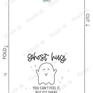 Ghost Hug Card, Get Well Soon Card, Printable Thinking of You Card ...
