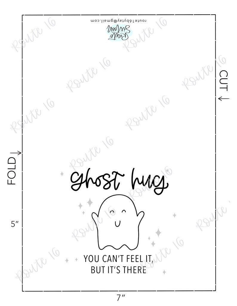 Ghost Hug Card, Get Well Soon Card, Printable Thinking of You Card ...