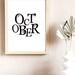 Printable October Wall Art, Cute Fall Wall Decor, Halloween Printable ...