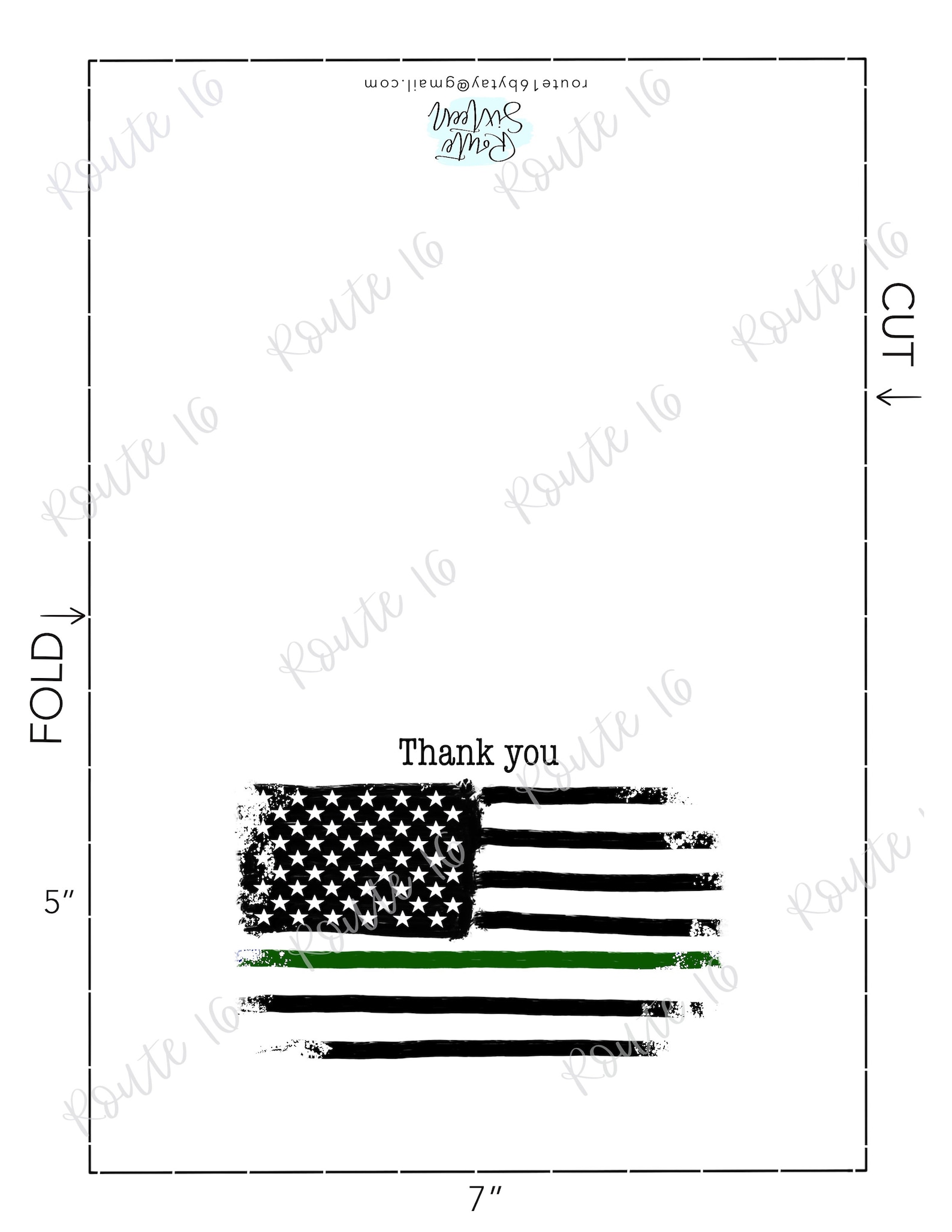Military Thank You Card, Patriotic Thank You Card, Digital Download ...
