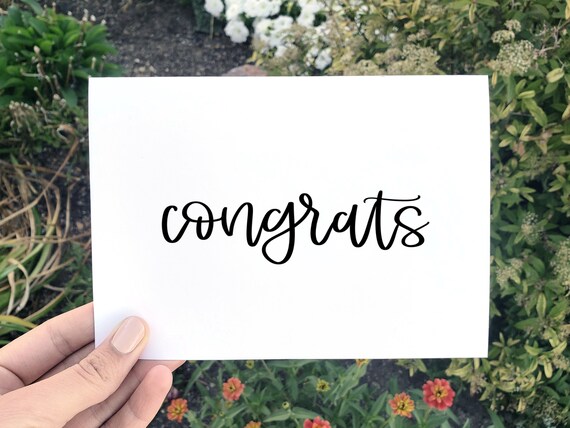 Congrats Card Instant Download Congrats Card Printable | Etsy