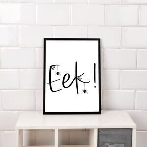 Eek Printable Wall Art, Halloween Wall Decor, Halloween Sign, Halloween ...