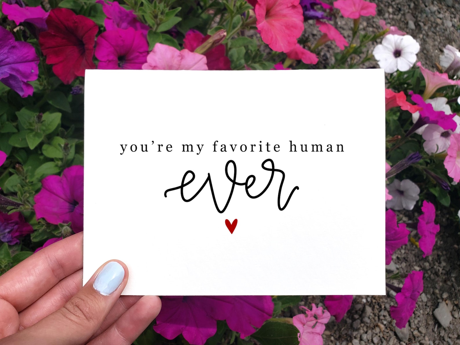 Printable You're My Favorite Human Ever Card, Thank You Card for Sister ...