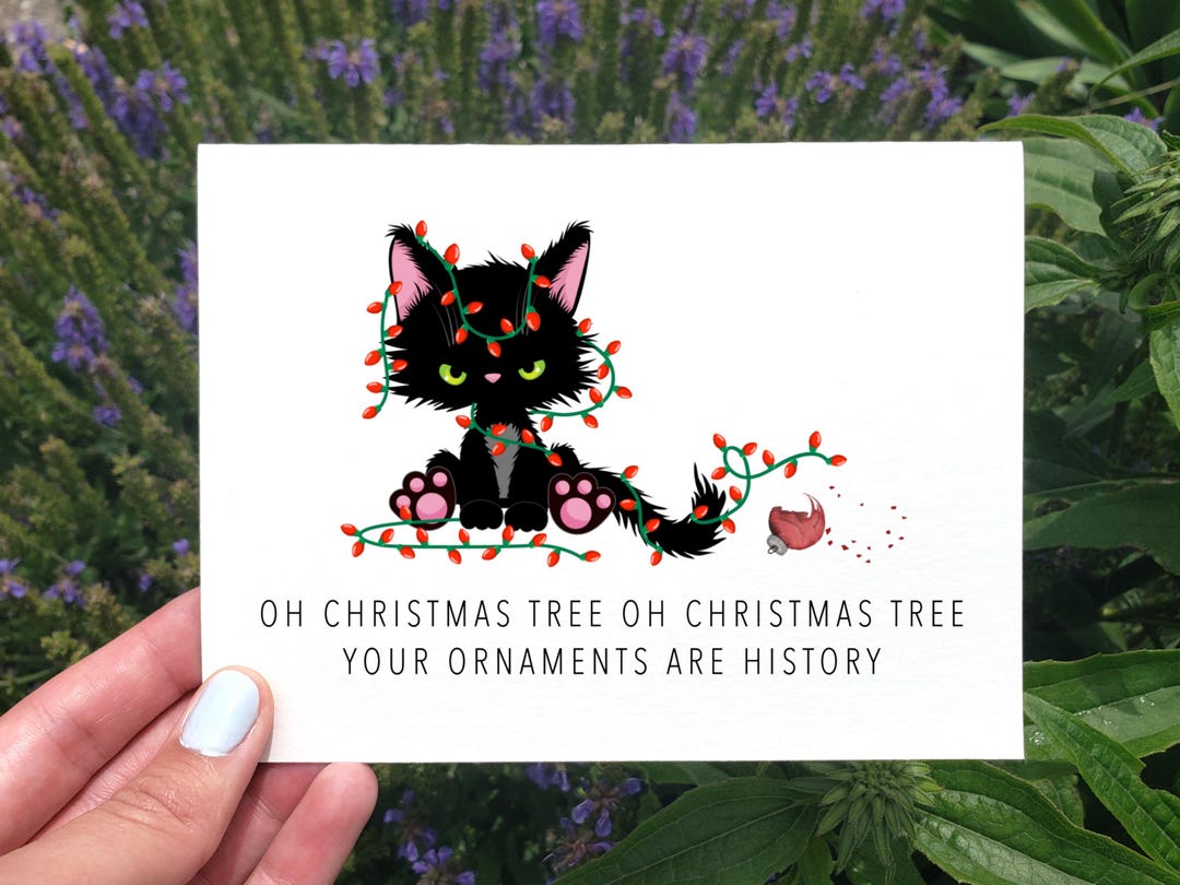 Printable Funny Christmas Card, Funny Christmas Cat Card, Christmas ...