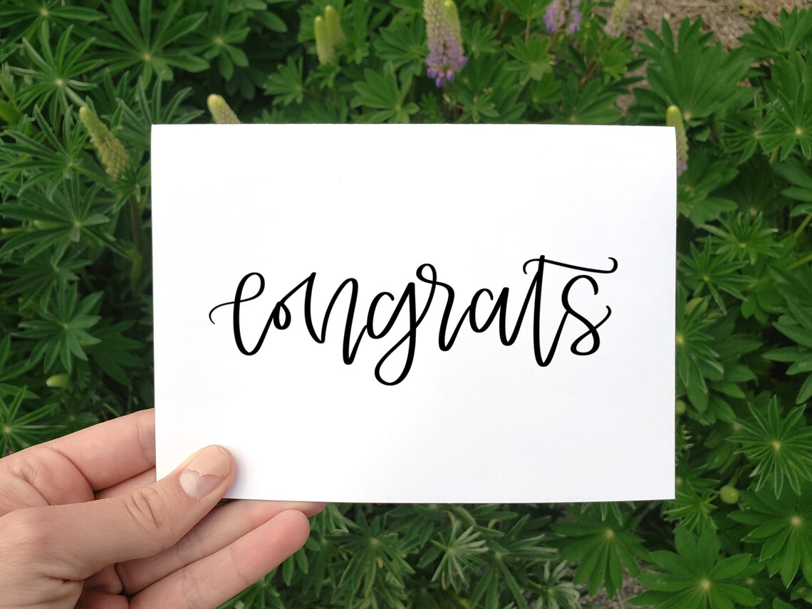 Congrats Card, Instant Download Congrats Card, Printable Congrats Card ...