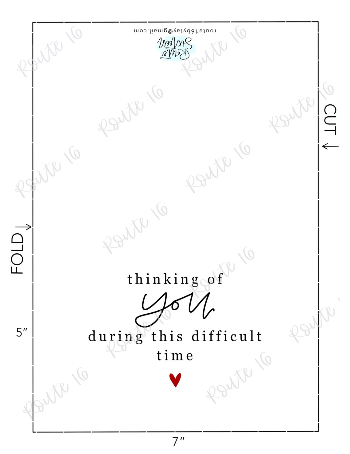 Thinking of You During This Difficult Time Card, Printable Sympathy ...