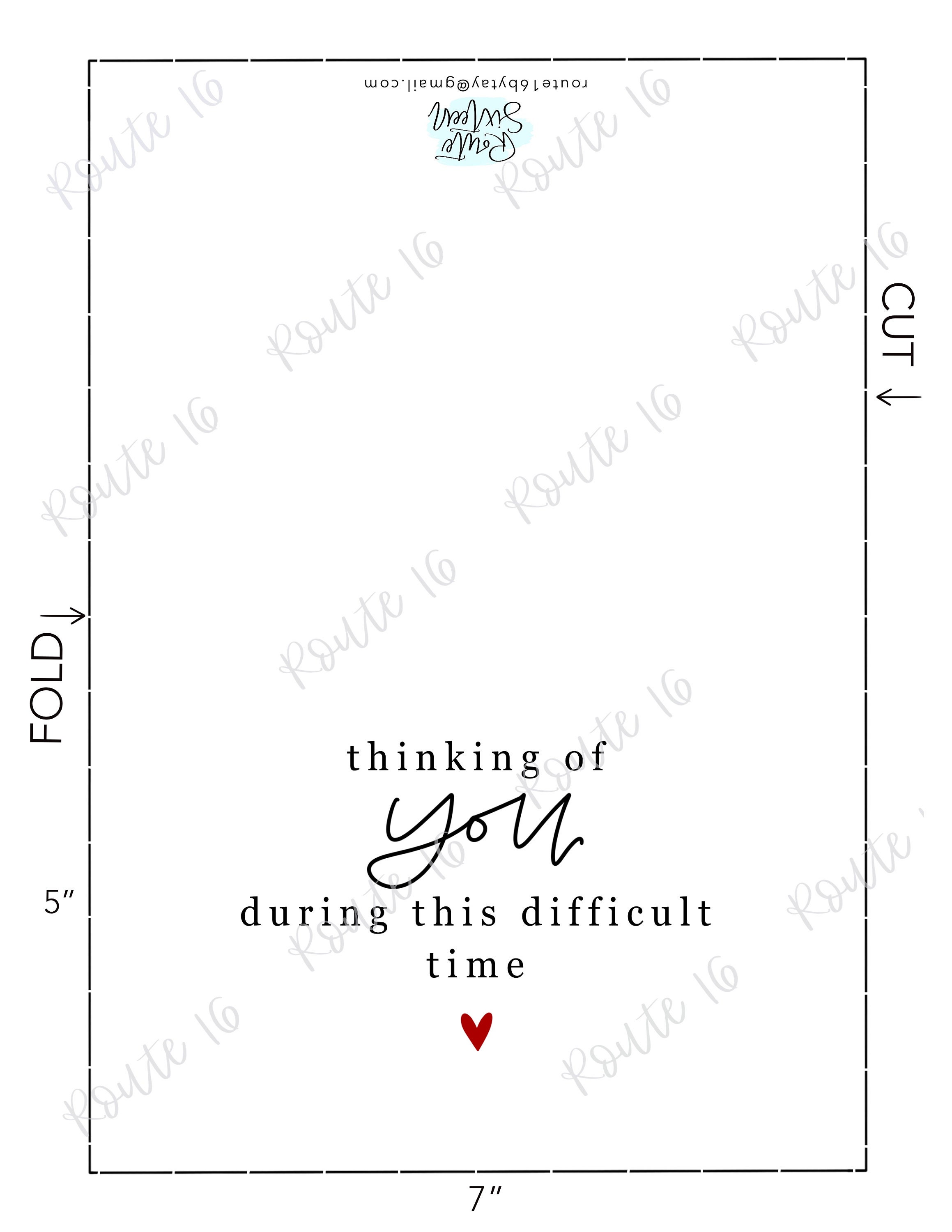 Thinking of You During This Difficult Time Card, Printable Sympathy ...