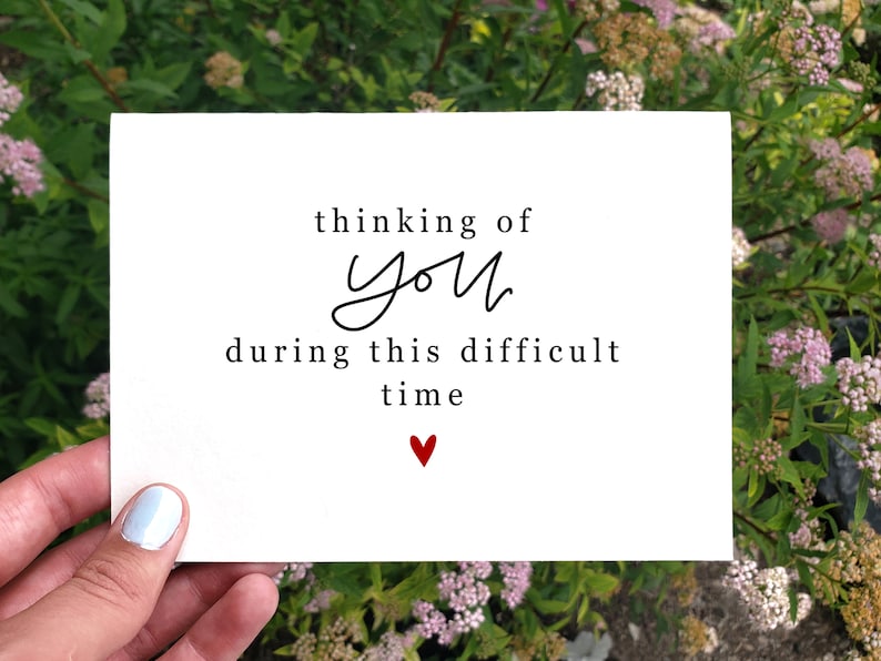 Thinking of You During This Difficult Time Card, Printable Sympathy ...