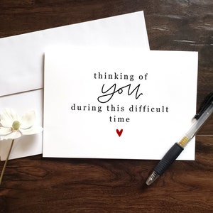 Thinking of You During This Difficult Time Card, Printable Sympathy ...