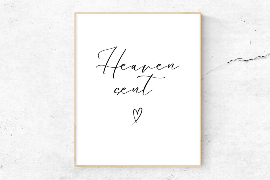 Printable Christian Wall Art, Heaven Sent Print, Christian Printable ...