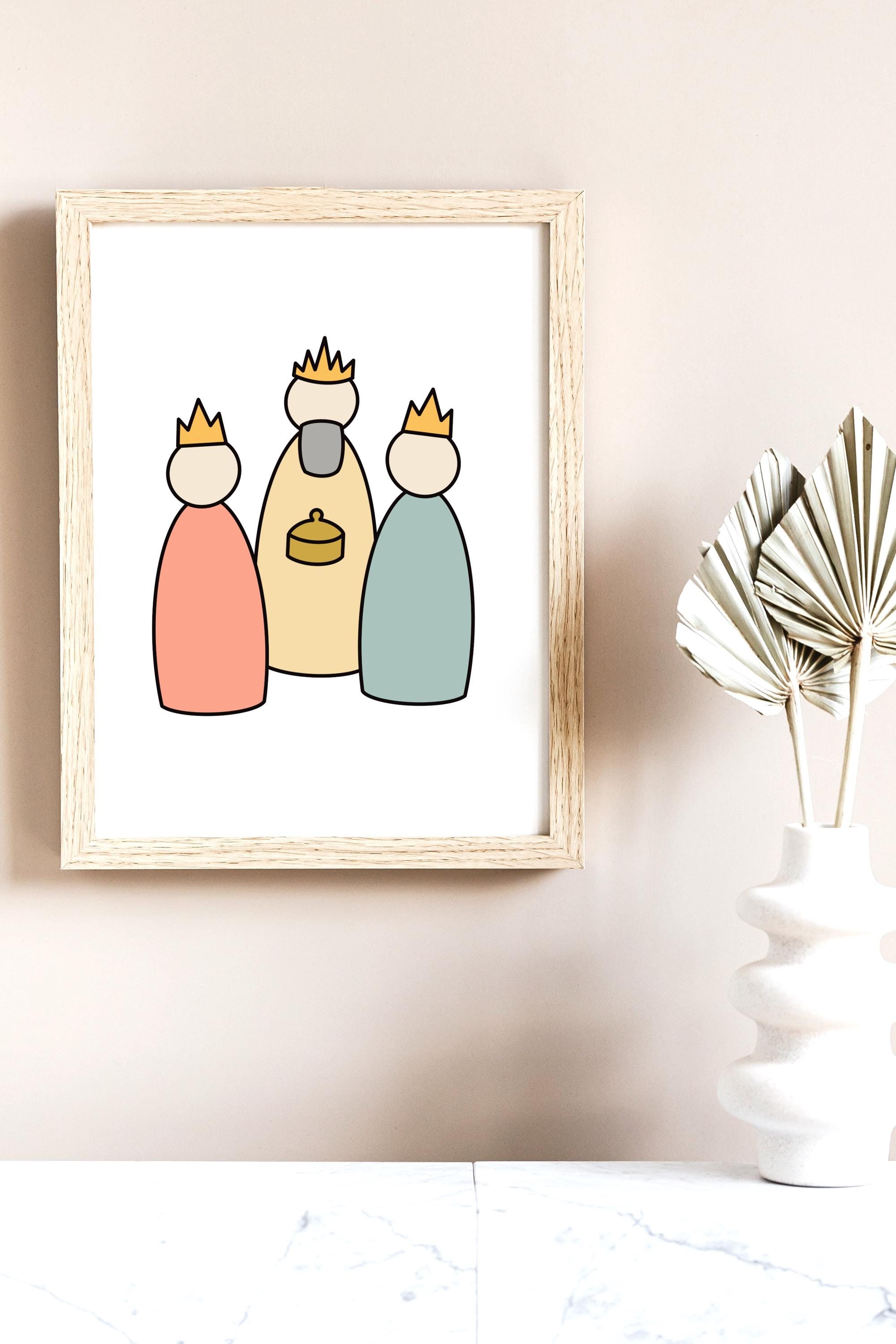 Printable the Three Wise Men Wall Art, Christmas Christian Decor, Boho ...