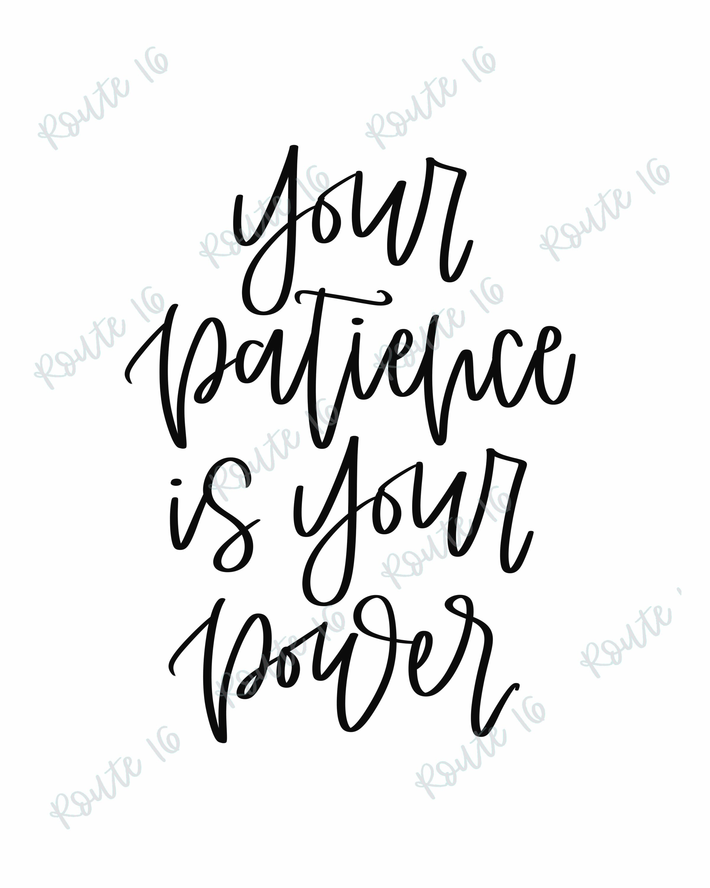Your Patience is Your Power Printable Wall Art, Home Gym Wall Decor ...
