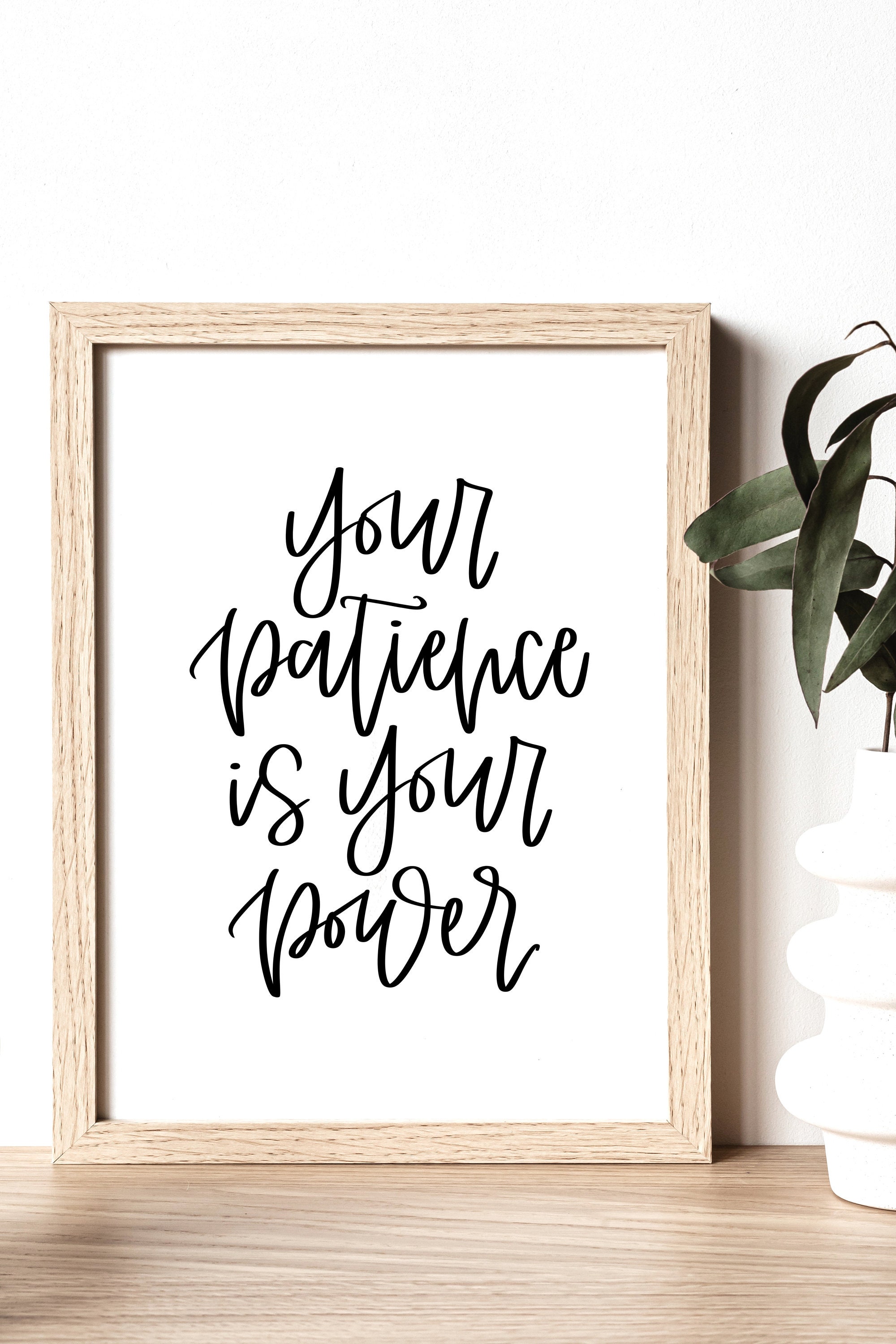 Your Patience is Your Power Printable Wall Art, Home Gym Wall Decor ...
