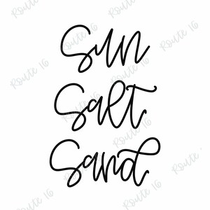 Sun Salt Sand Printable Wall Art, Ocean Decor, Beach Decor, Coastal ...