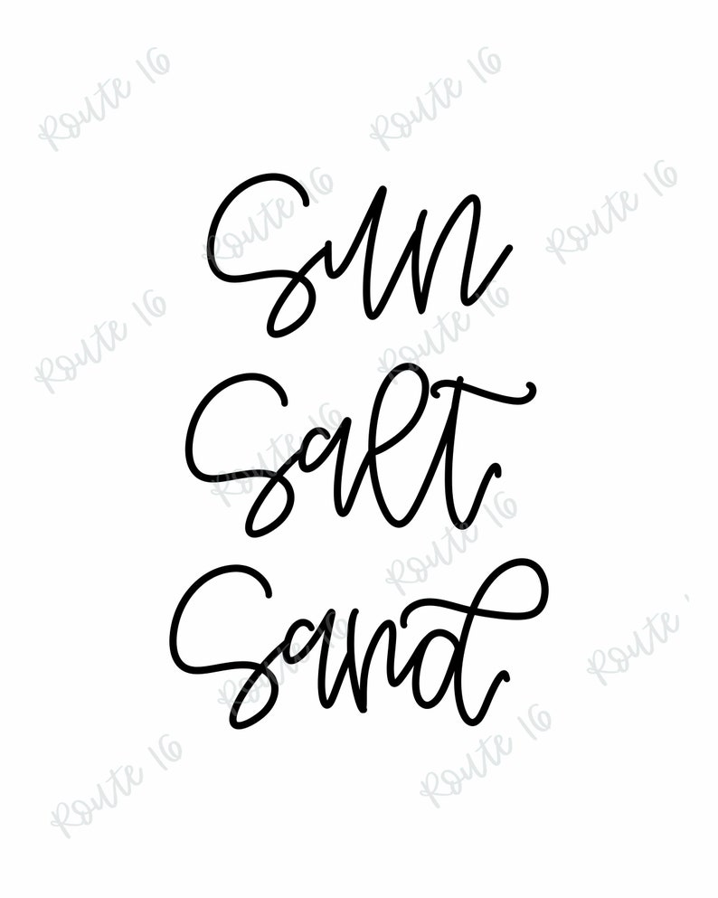 Sun Salt Sand Printable Wall Art, Ocean Decor, Beach Decor, Coastal ...