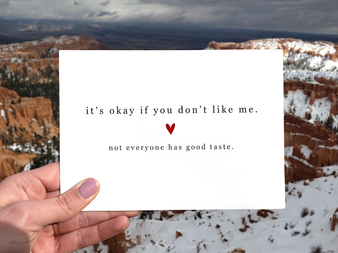 Printable Funny Greeting Card, BFF Card, Funny Quote Card, It's Okay If ...