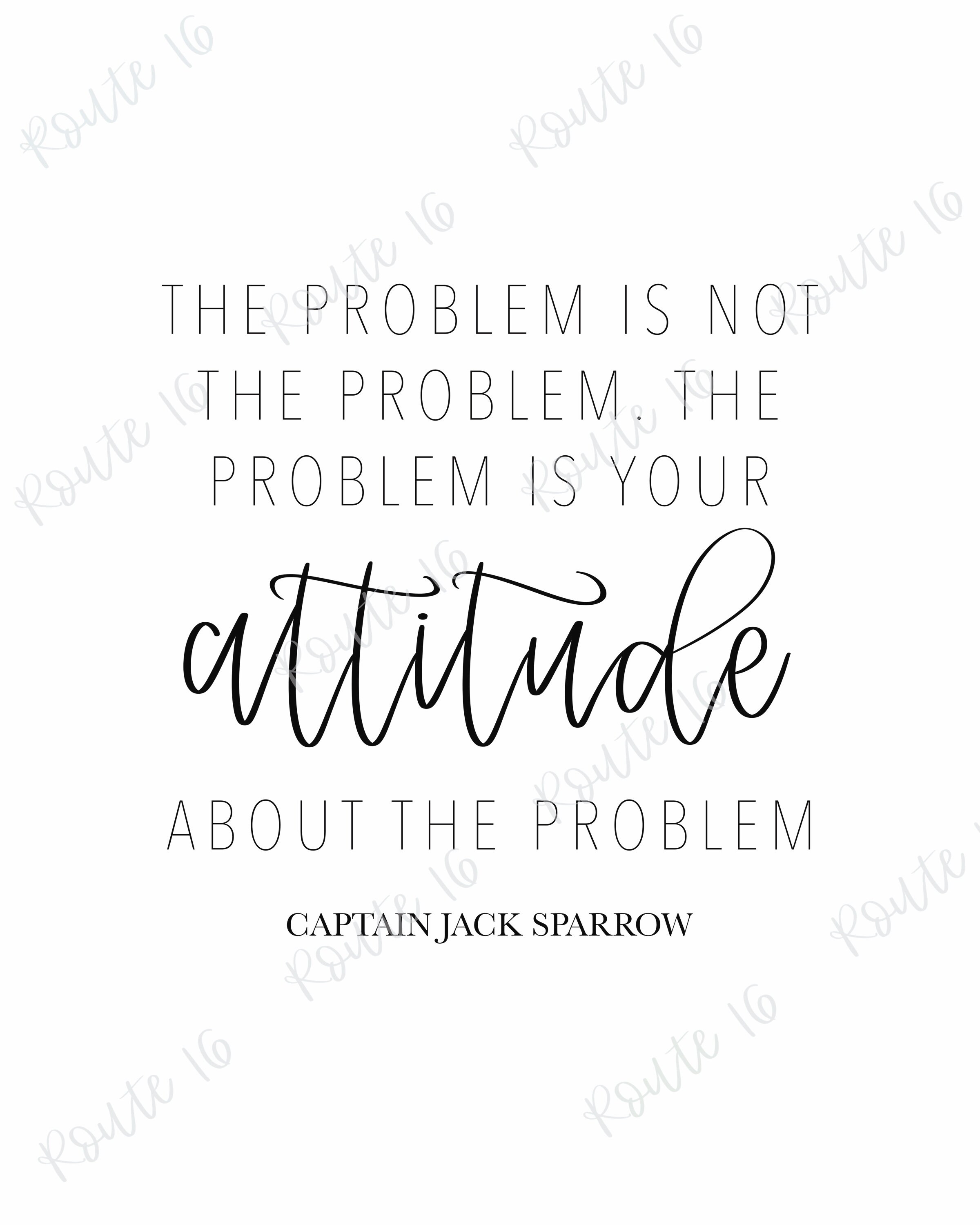 The Problem is Not the Problem Captain Jack Sparrow Wall Art - Etsy