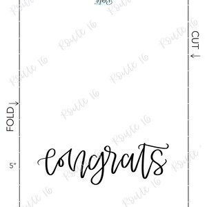 Congrats Card, Instant Download Congrats Card, Printable Congrats Card ...