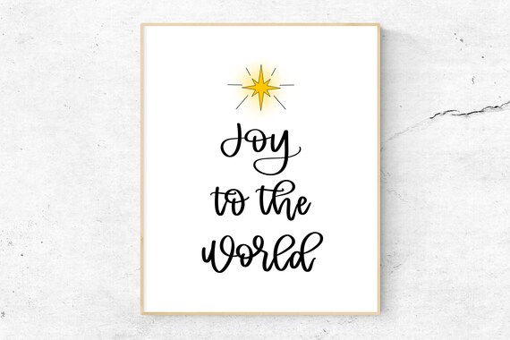 Joy To The World Printable Wall Art Christmas Decor Joy To | Etsy
