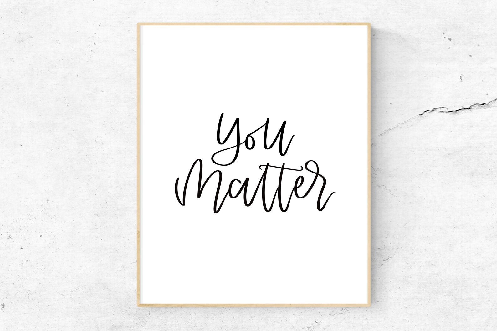 You Matter Printable Wall Art, Inspirational Quote Print, Motivational ...