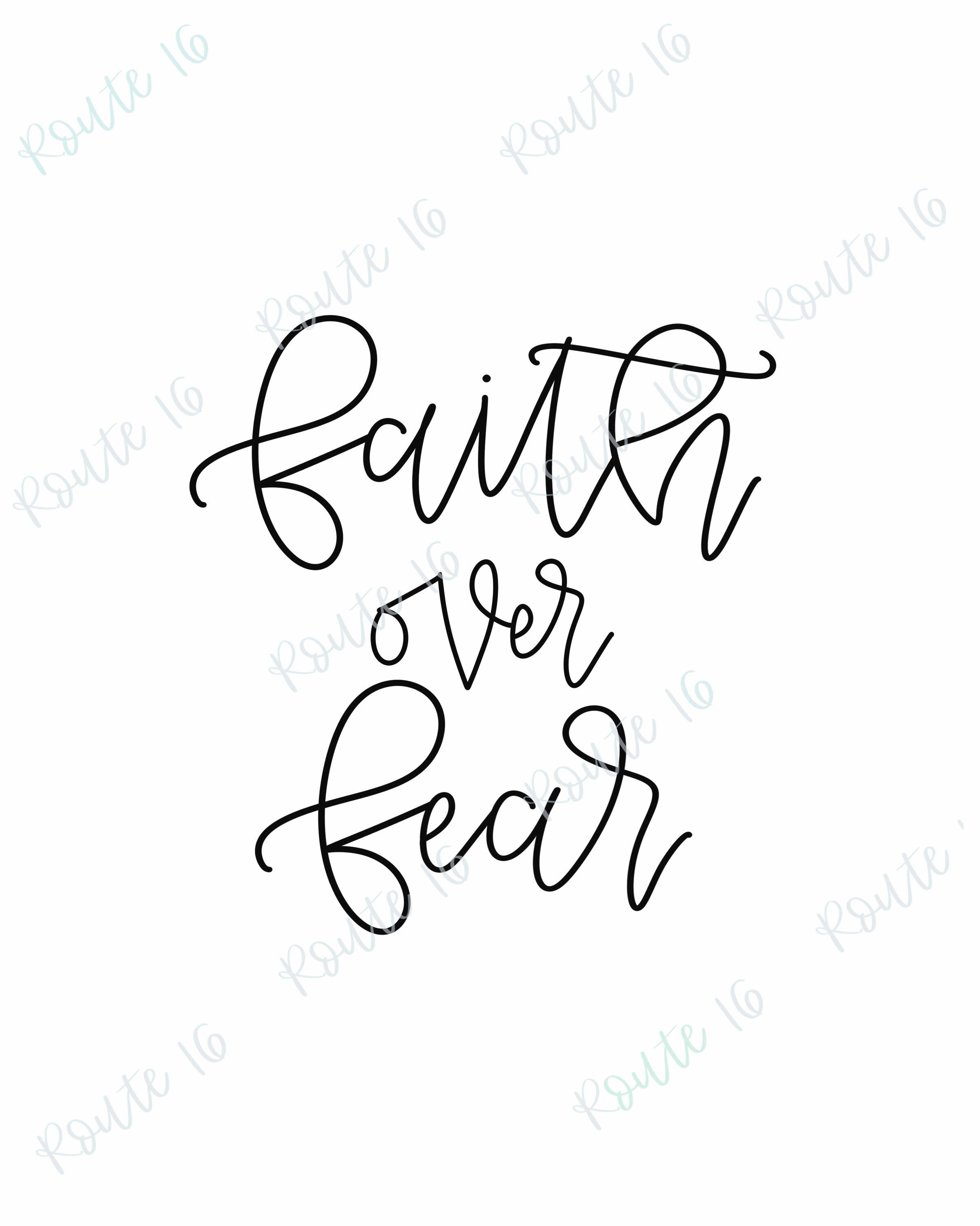 Faith Over Fear Printable Wall Art, Bible Verse Wall Art, Faith Over ...