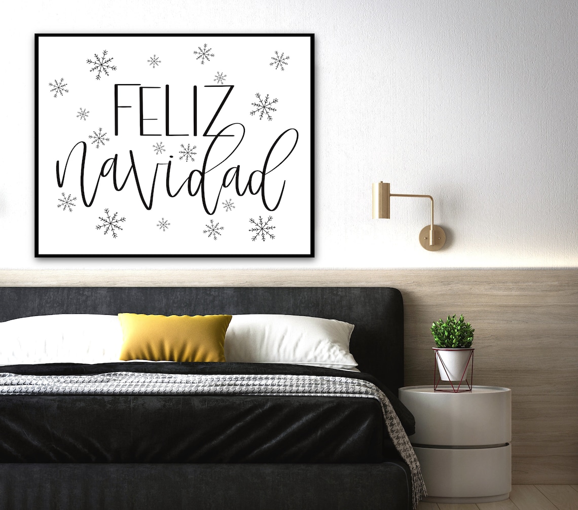 Feliz Navidad Printable Wall Art Christmas Decor Feliz | Etsy