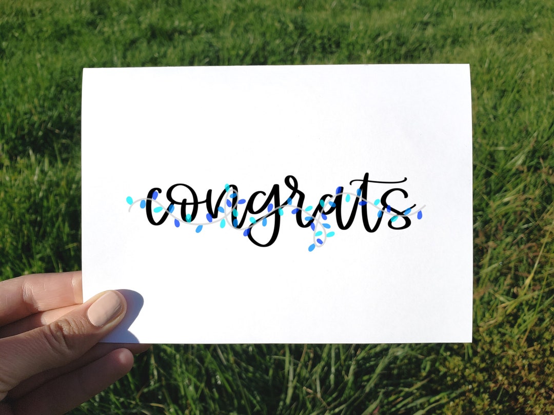 Printable Congrats Card, Digital Download Congrats Card, Baby Shower ...