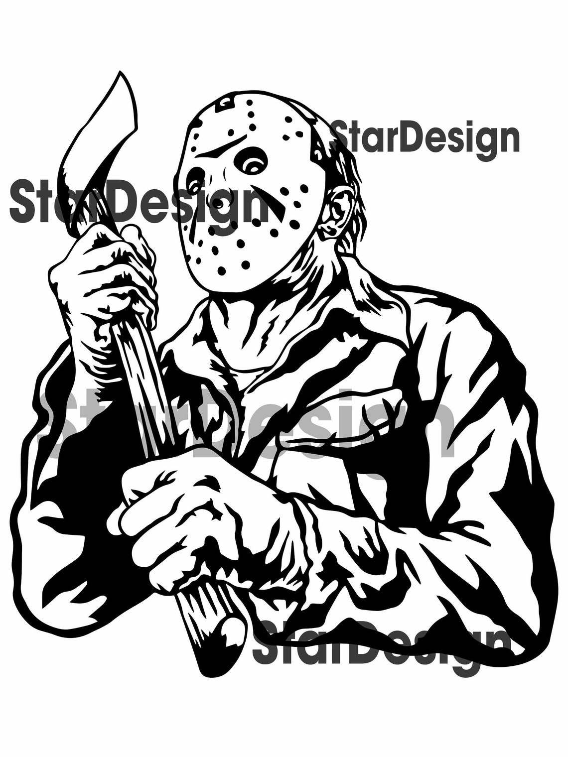 Jason Voorhees Digital File Download Friday 13th Svg Horror Etsy
