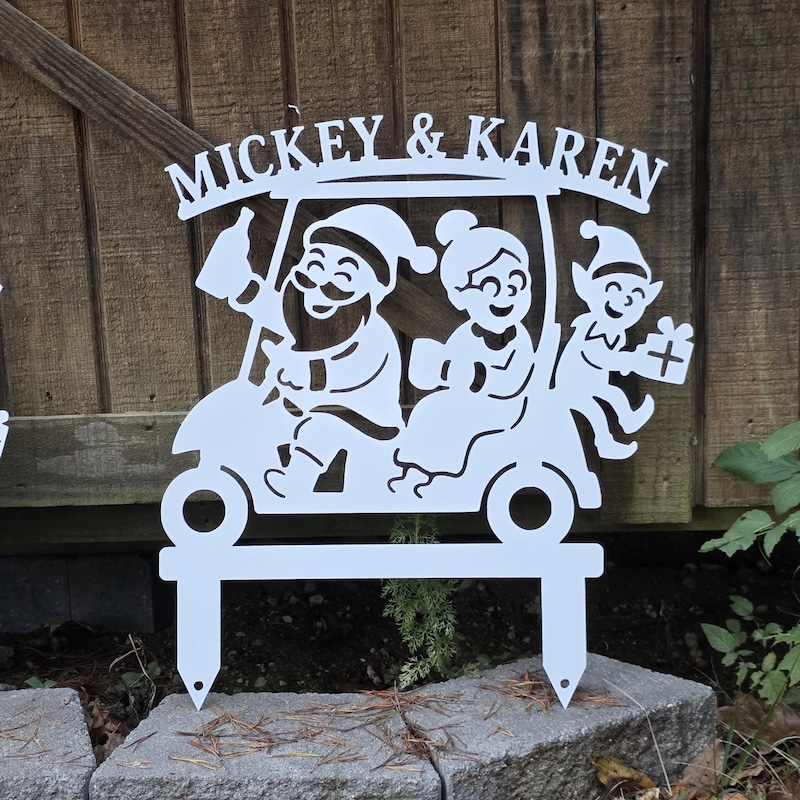 Santa Yard Art Metal - Etsy