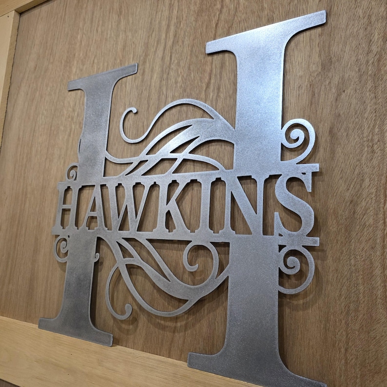 Metal Split Letter Wedding Name Sign, Bride & Groom Monogram ...