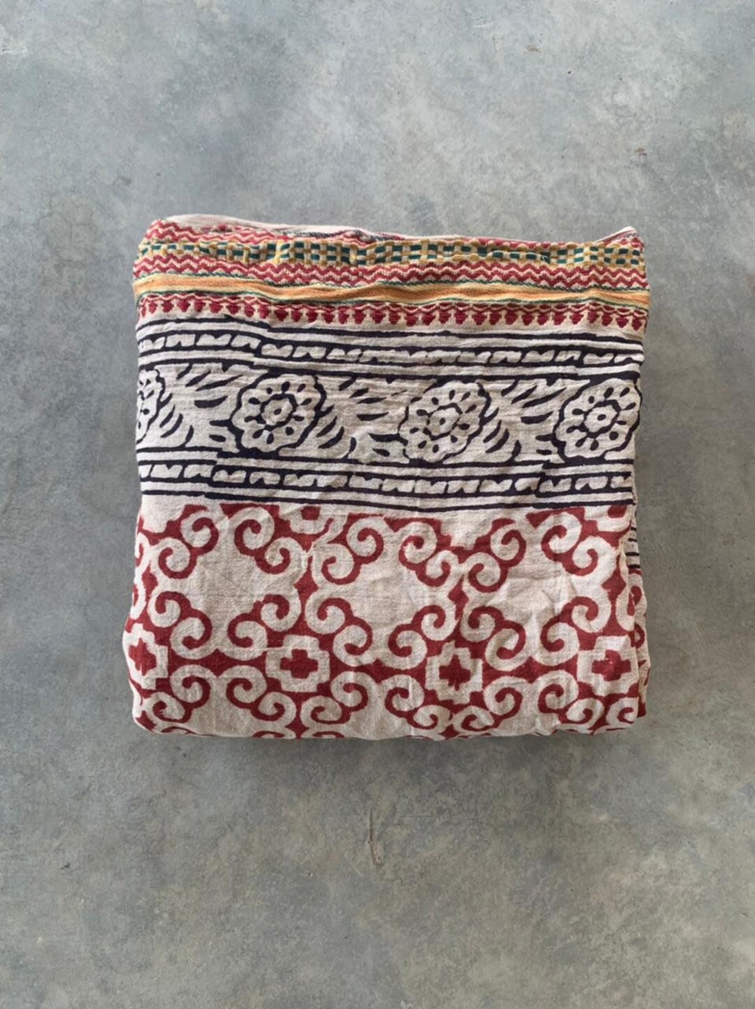 Handmade Cotton Pareo | Indian Block Print Sarong | Decorative Dupatta ...