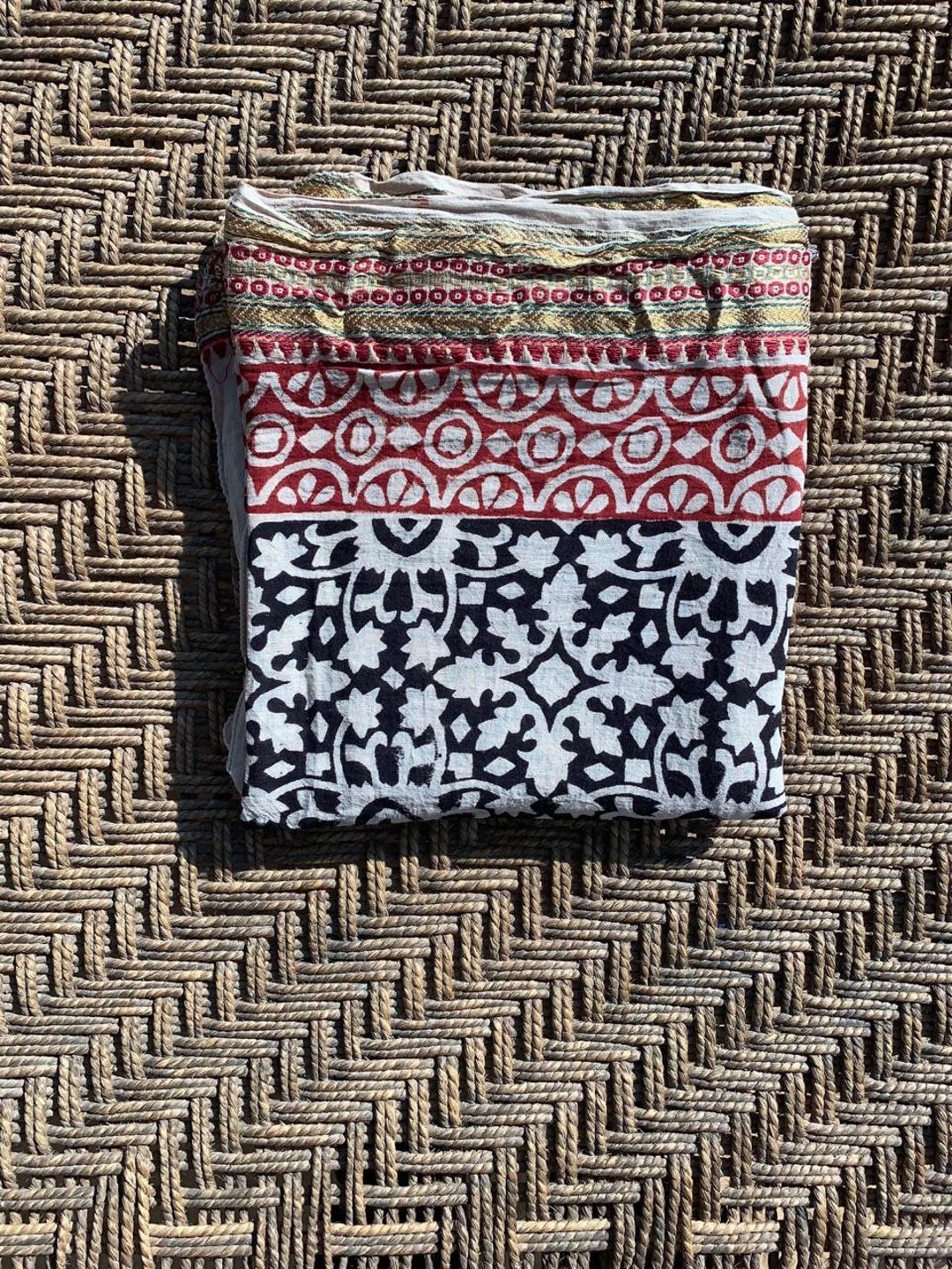 Handmade Cotton Pareo With Hand Block Print | Decorative Dupatta and ...