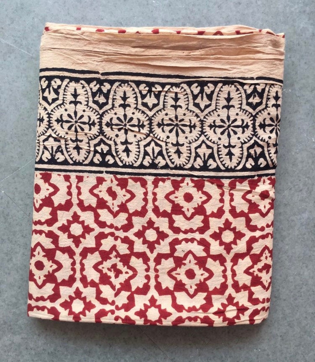 Fashionable Block Print Pareo | Handmade Cotton Scarf | Eco-conscious ...