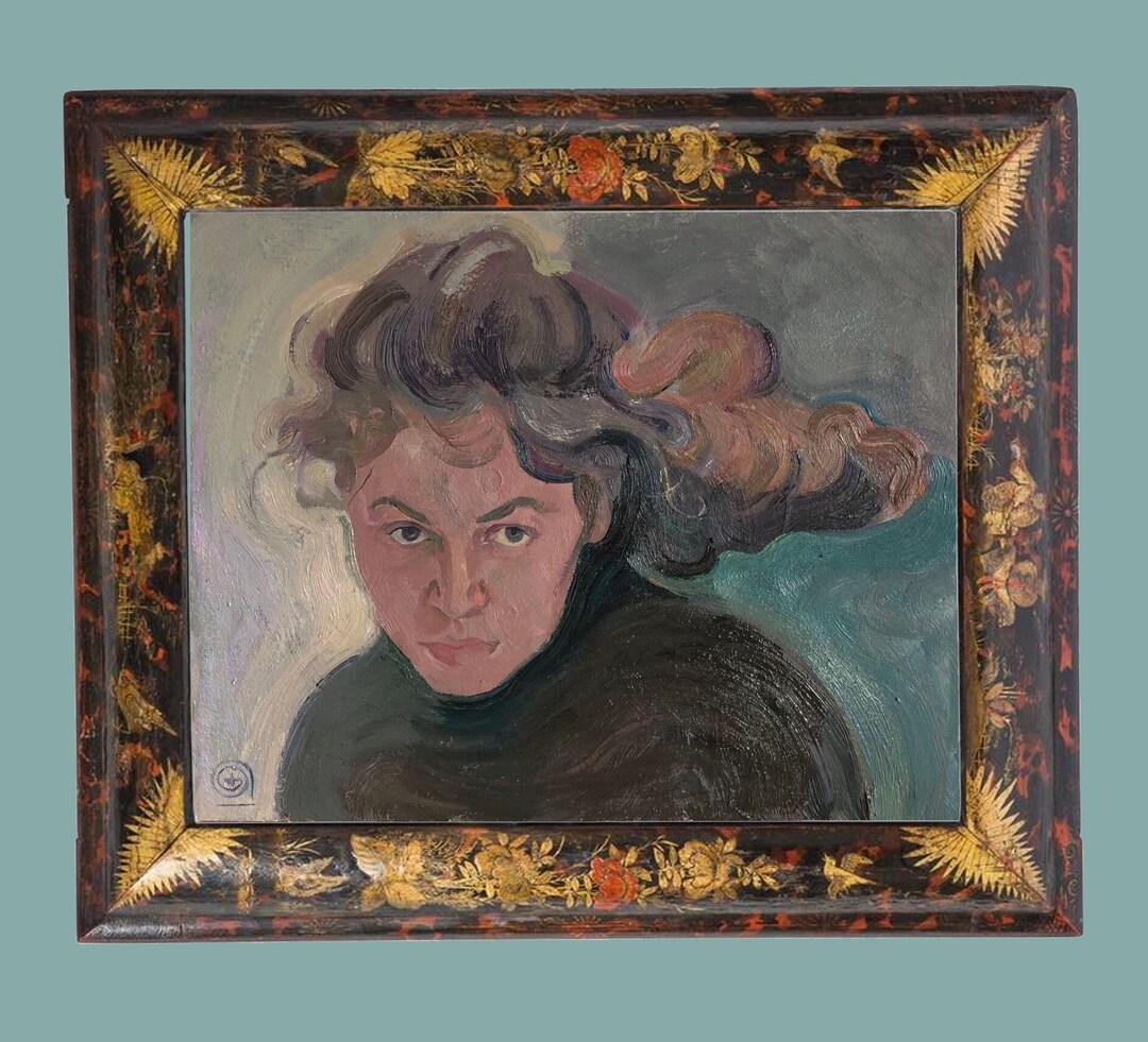 Witch of Thunder Oil Portrait Original Painting Contemporary Wall Art ...