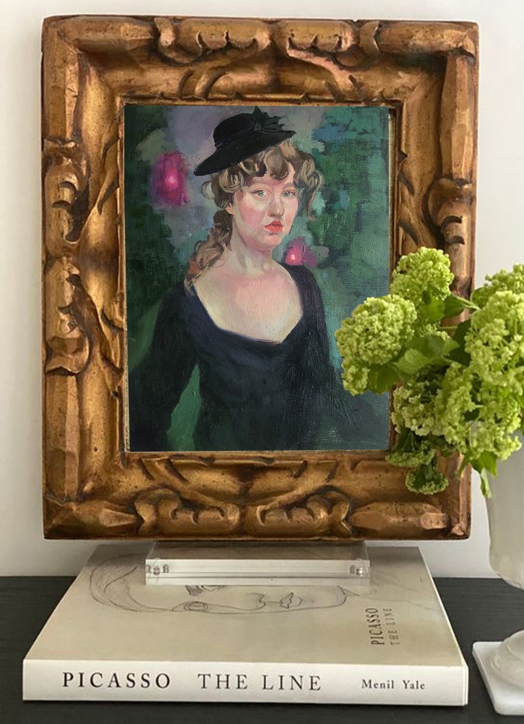 French Madam Oil Portrait Original Painting Victorian Artwork ...